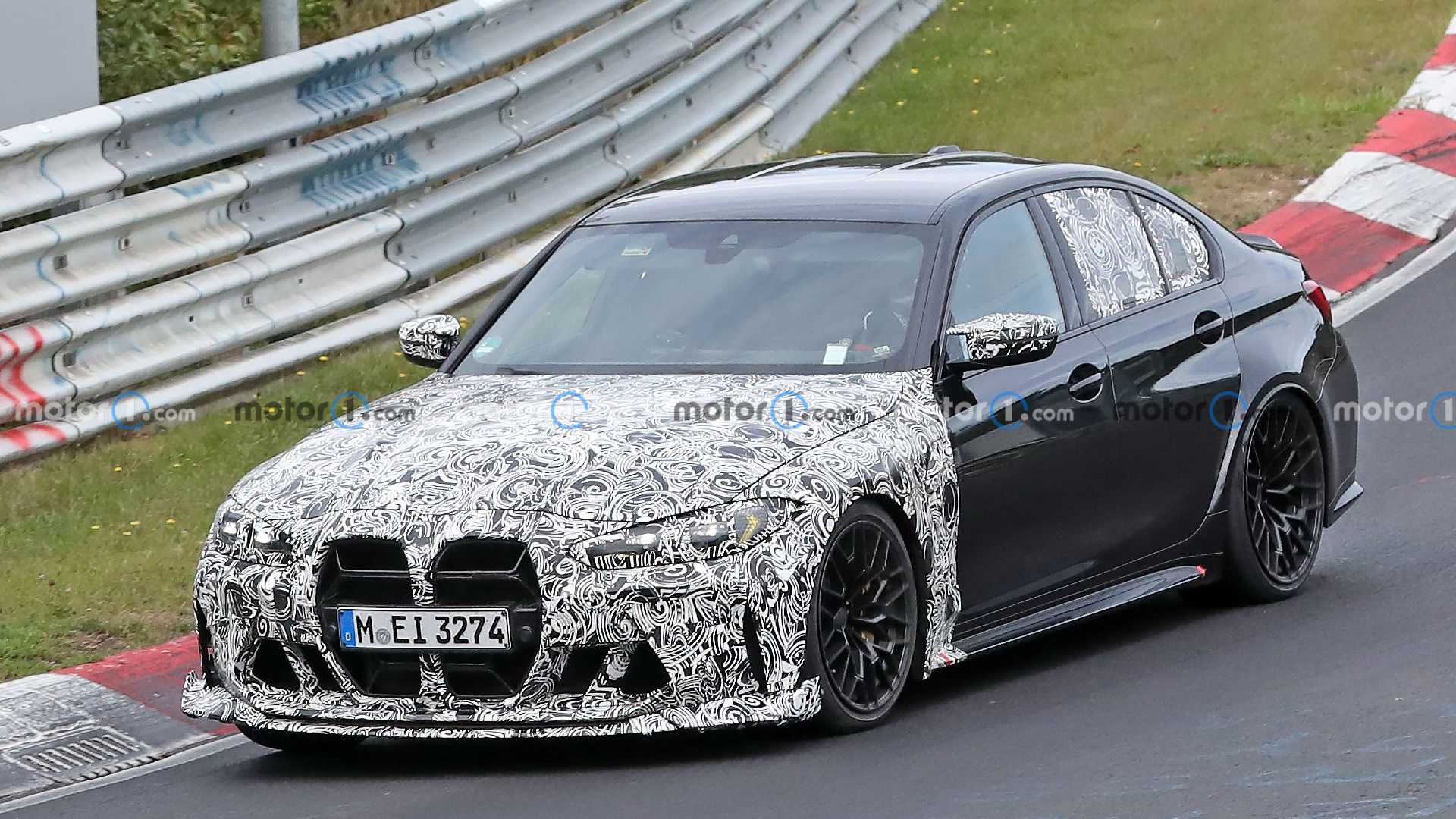 BMW M3 CS 2023 тестируется на трассе Нюрбургринг