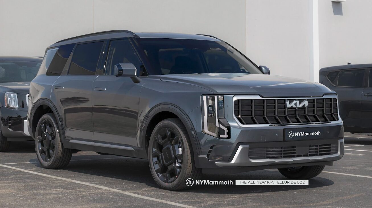 Kia Telluride 2026 показан на енофициальном рендере